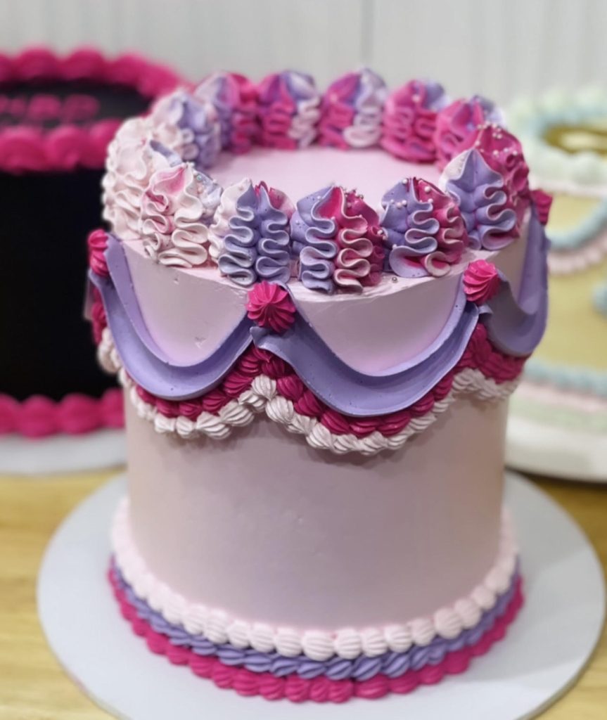 Round Pink & Purple Carousel Vintage Cake - Sugar Whipped Cakes Website