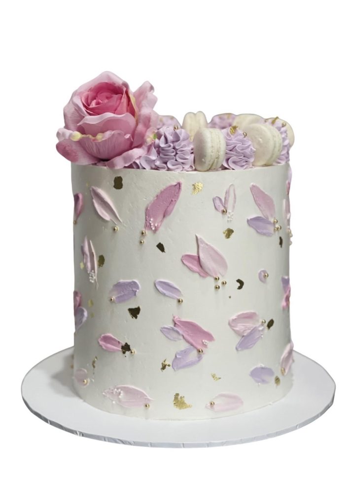 Baby Pink Purple Palette & Macaron Cake - Sugar Whipped Cakes Website
