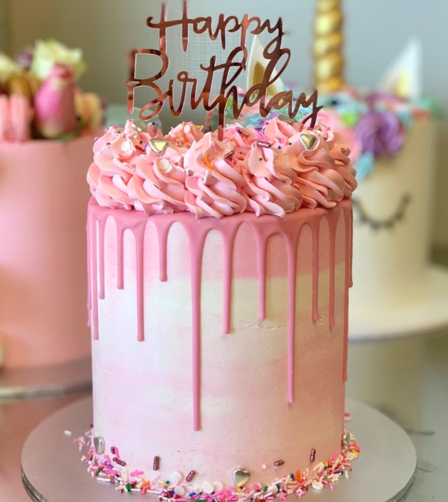 Baby Pink Drip Cake - Sugar Whipped Cakes Website