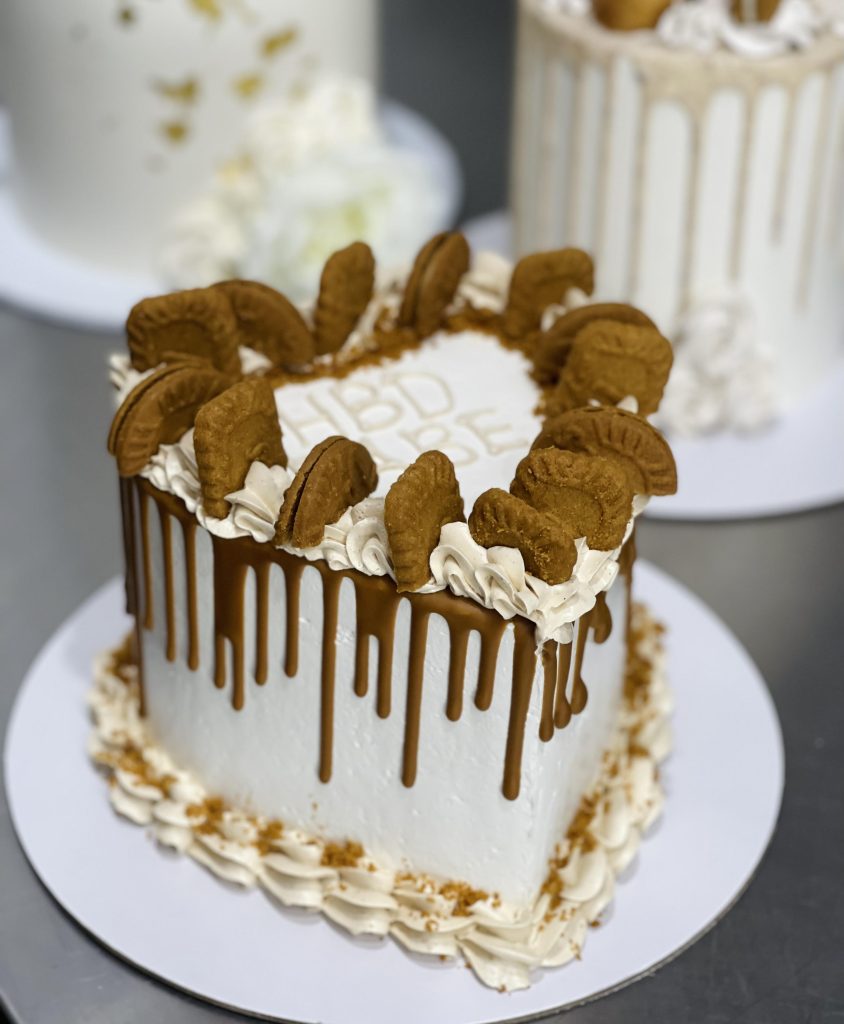 For the Love of Biscoff Heart Cake - Sugar Whipped Cakes Website