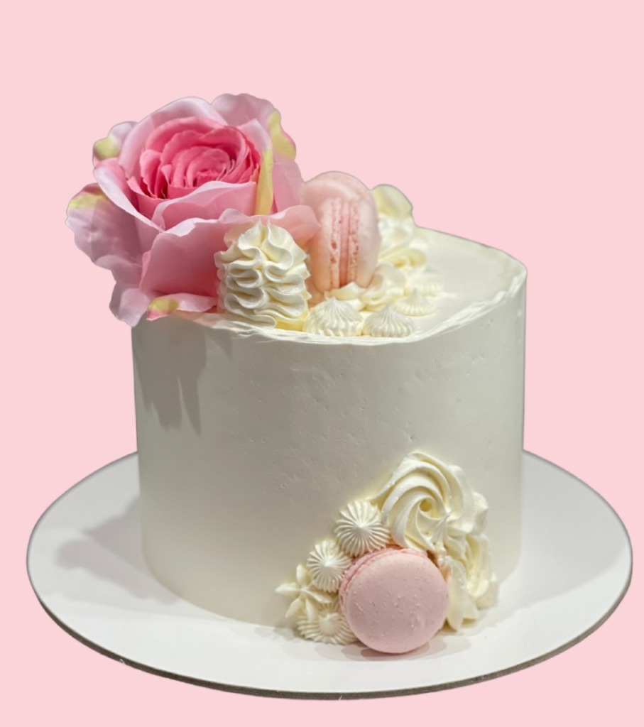 Rustic Edge Pink Last Minute Cake - Sugar Whipped Cakes Website