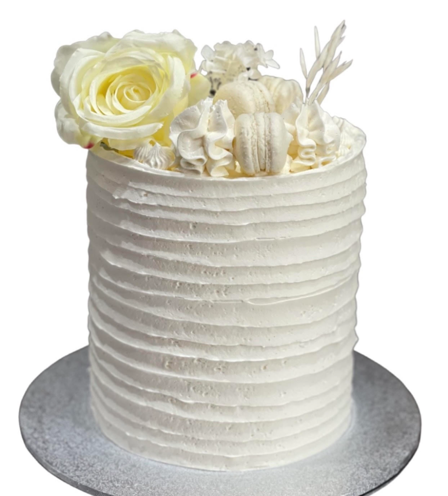 Rustic Lines White Last Minute Cake - Sugar Whipped Cakes Website