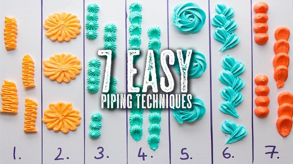 What are the 7 different cake decorating techniques?