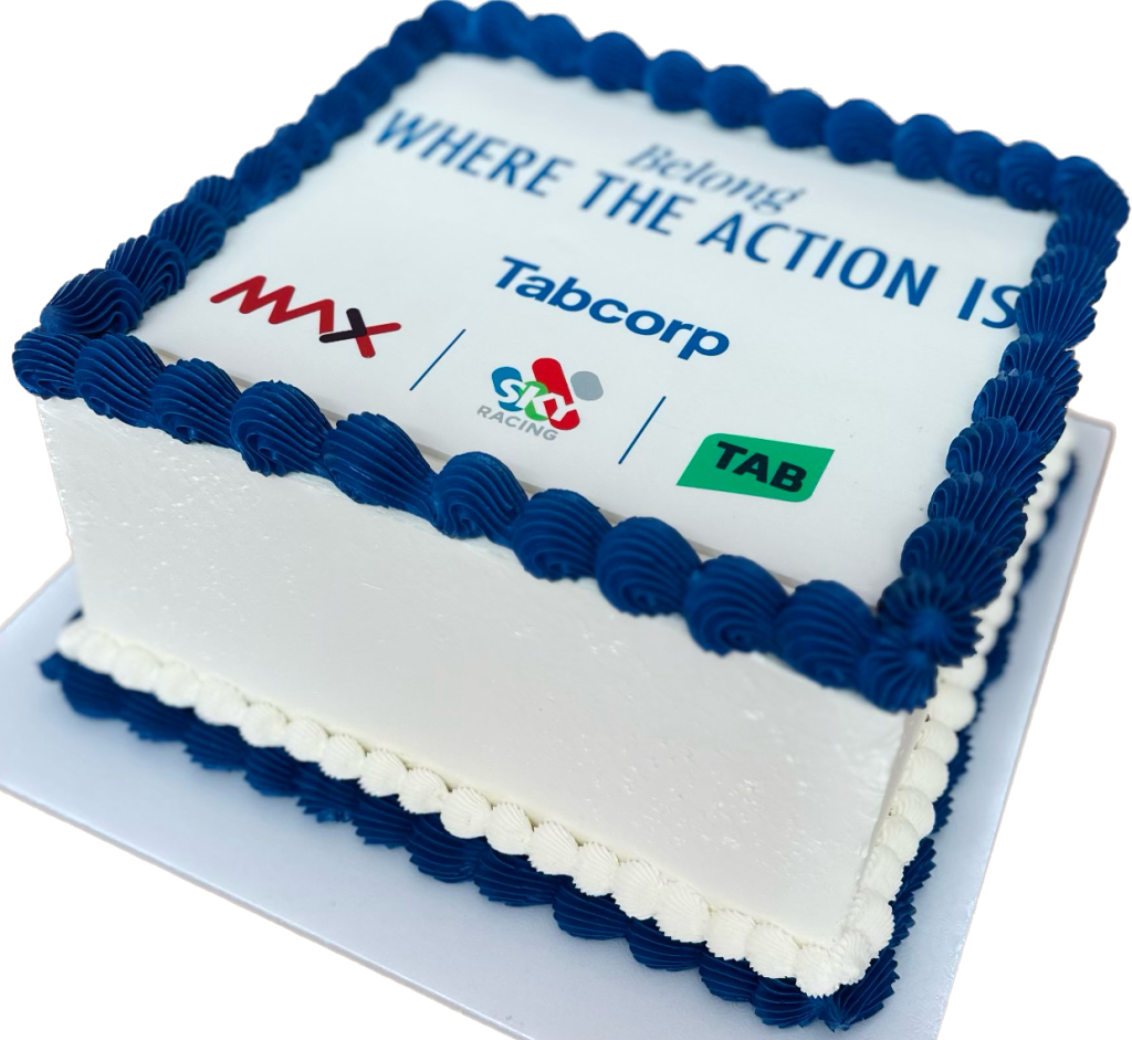 Corporate Large Custom Image Piped Slab Cake - Sugar Whipped Cakes Website